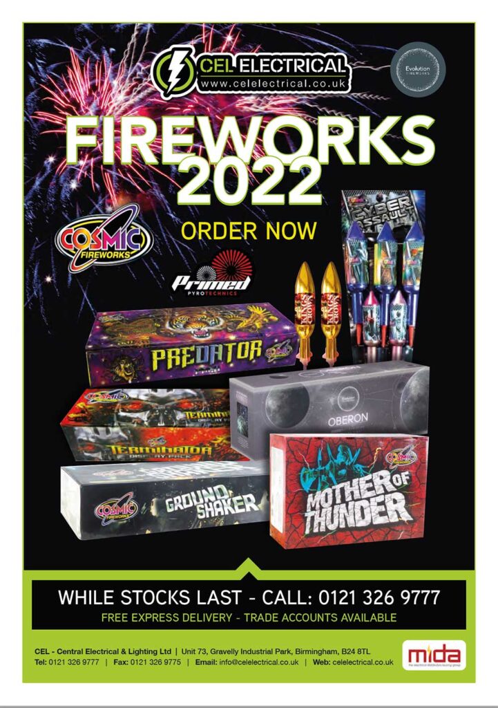 Fireworks On Sale Now - CEL ELECTRICAL - Birmingham